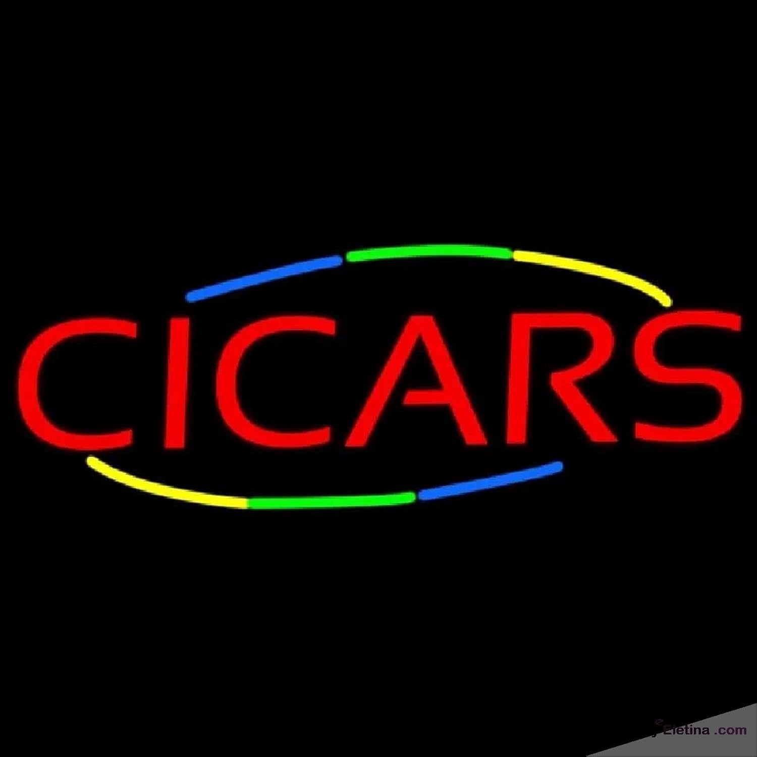 Neon Signs for Wall Decor Red Deco Style Cigars Handmade Art Sign Neon ...