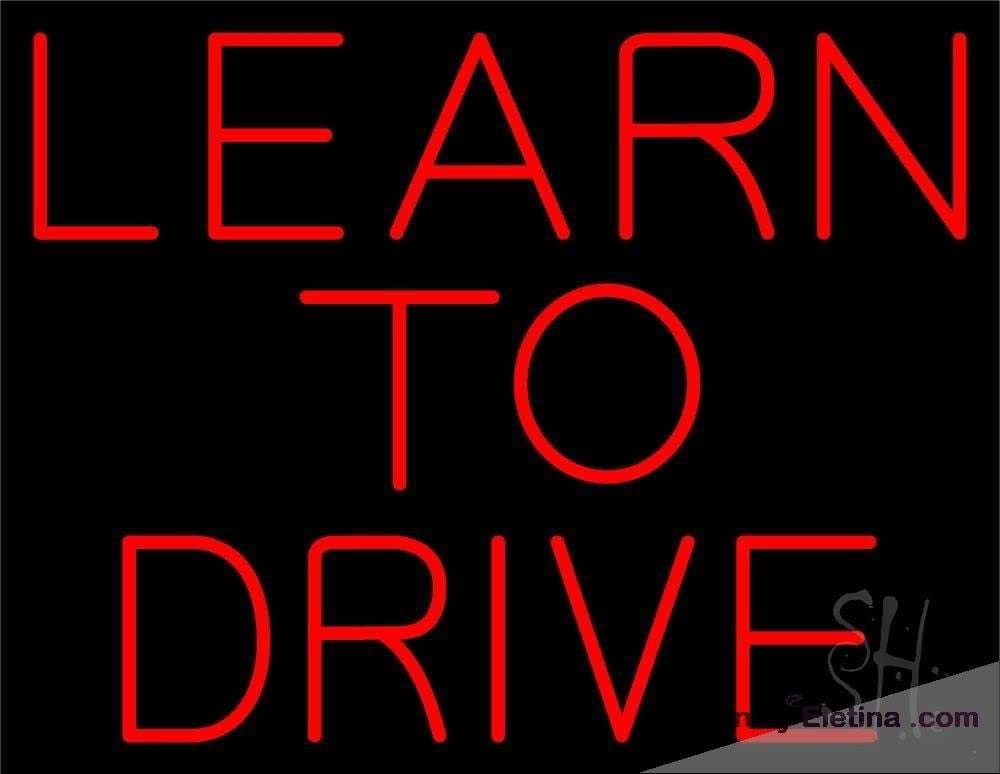 Neon Signs for Wall Decor Red Learn To Drive Sign Neon Led Tubing ...