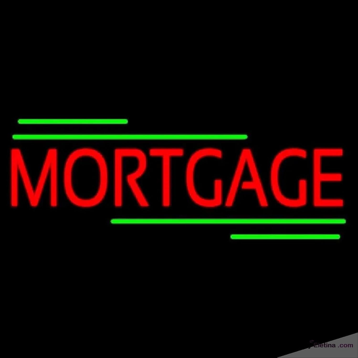 Neon Signs for Wall Decor Red Mortgage Green Lines Handmade Art Sign ...