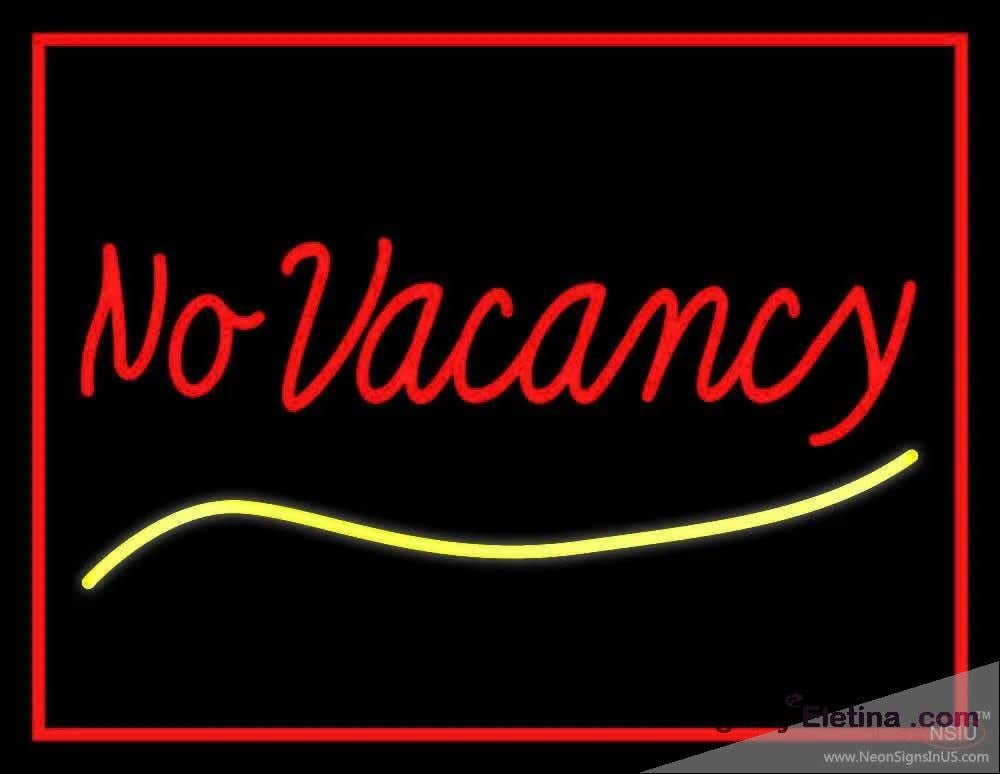 Neon Signs for Wall Decor Red No Vacancy Handmade Art Sign Neon Led ...