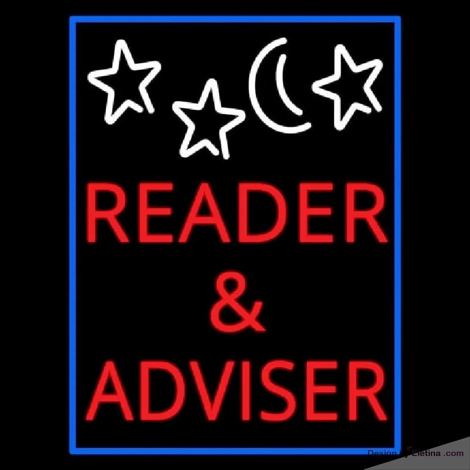 Neon Signs for Wall Decor Red Reader And Advisor Handmade Art Sign Neon ...