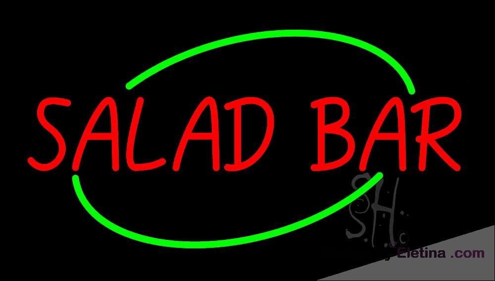 Neon Signs for Wall Decor Red Salad Bar Sign Neon Led Tubing 15x17inch ...