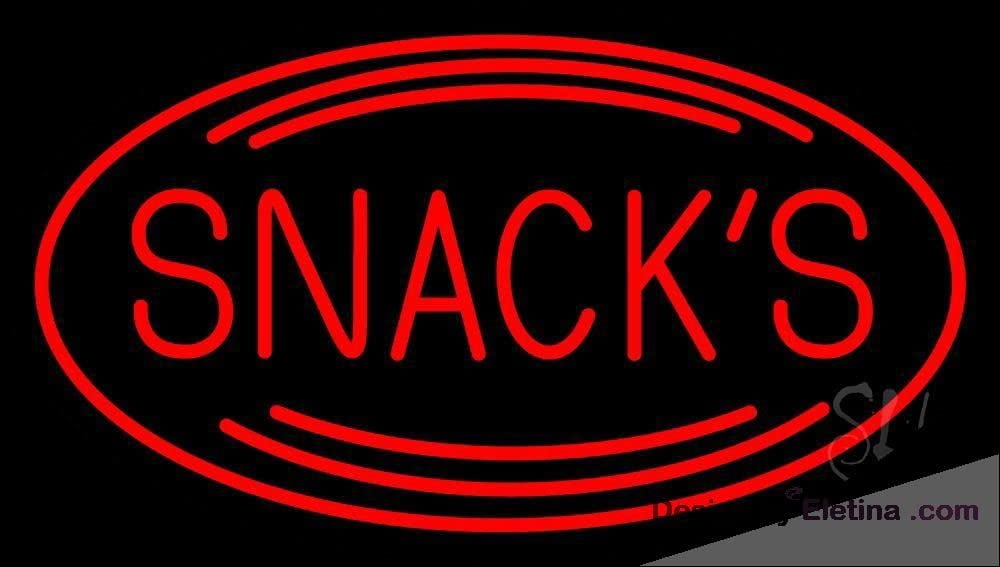 Neon Signs for Wall Decor Red Snacks Sign Neon Led Tubing16x20inch ...