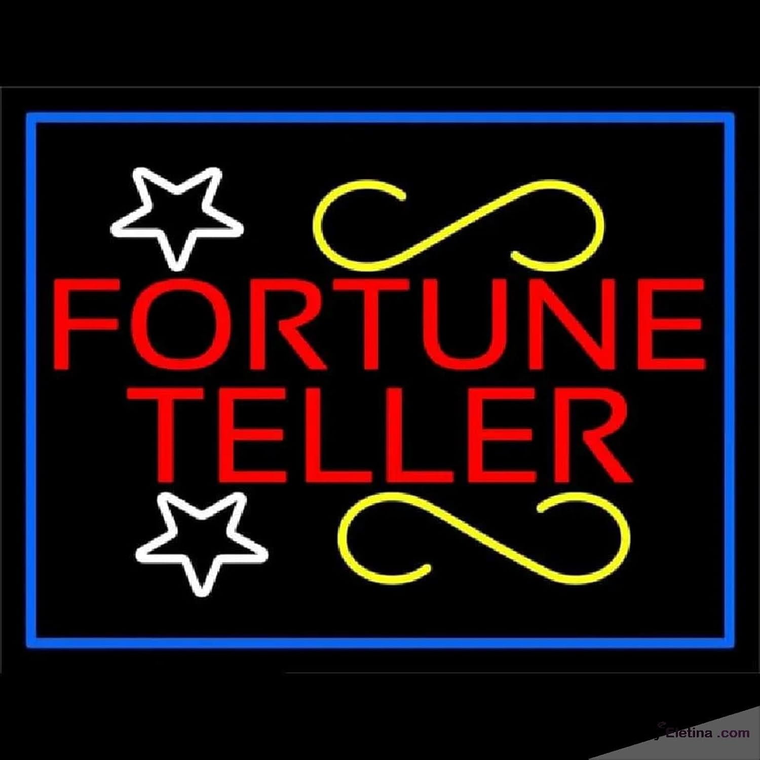 Neon Signs for Wall Decor Red Tune Teller With Blue Border Handmade Art ...