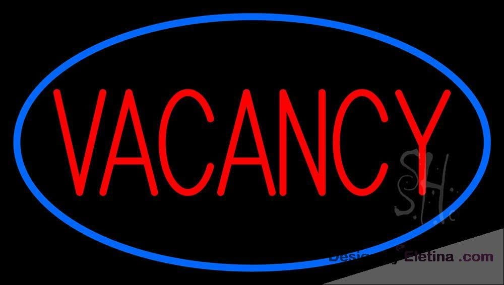 Neon Signs for Wall Decor Red Vacancy With Blue Border Sign Neon Led ...
