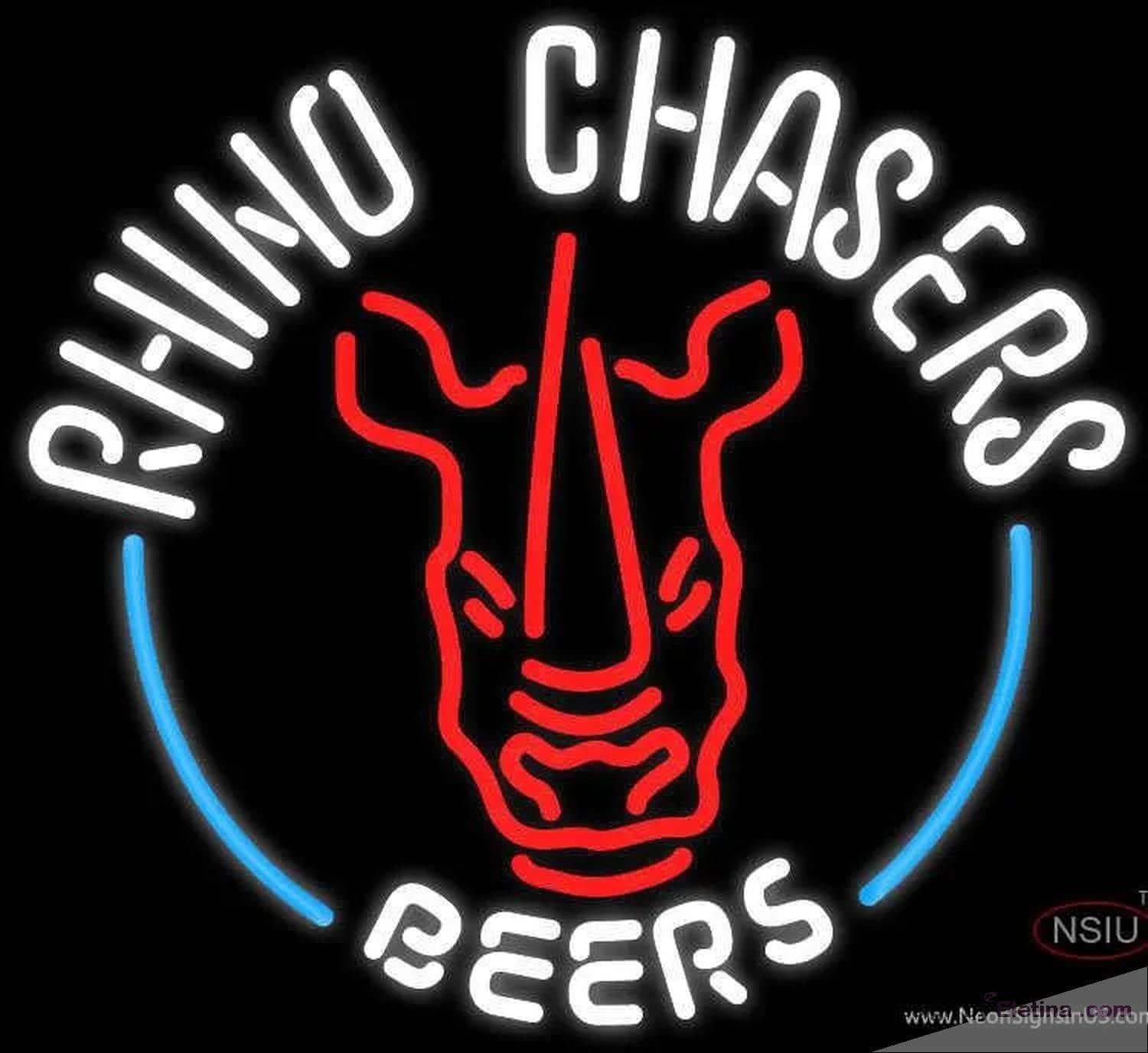 Neon Signs for Wall Decor Rhino Chasers Large Beer Sign Neon Led ...
