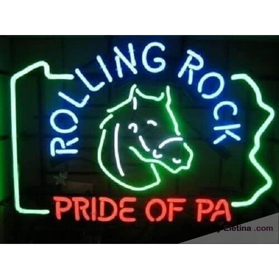 Neon Signs for Wall Decor Rolling Rock Handmade Real Tubes Sign Bar Pub ...