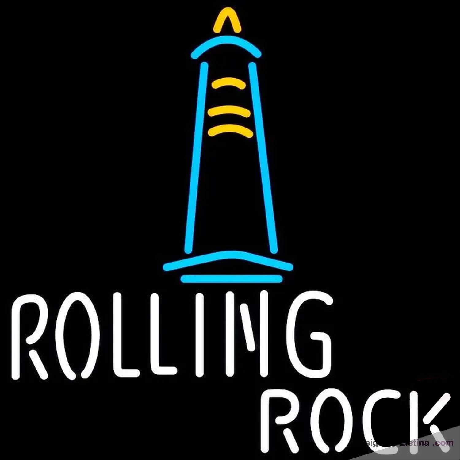 Neon Signs for Wall Decor Rolling Rock Lighthouse Beer Sign Neon Led ...