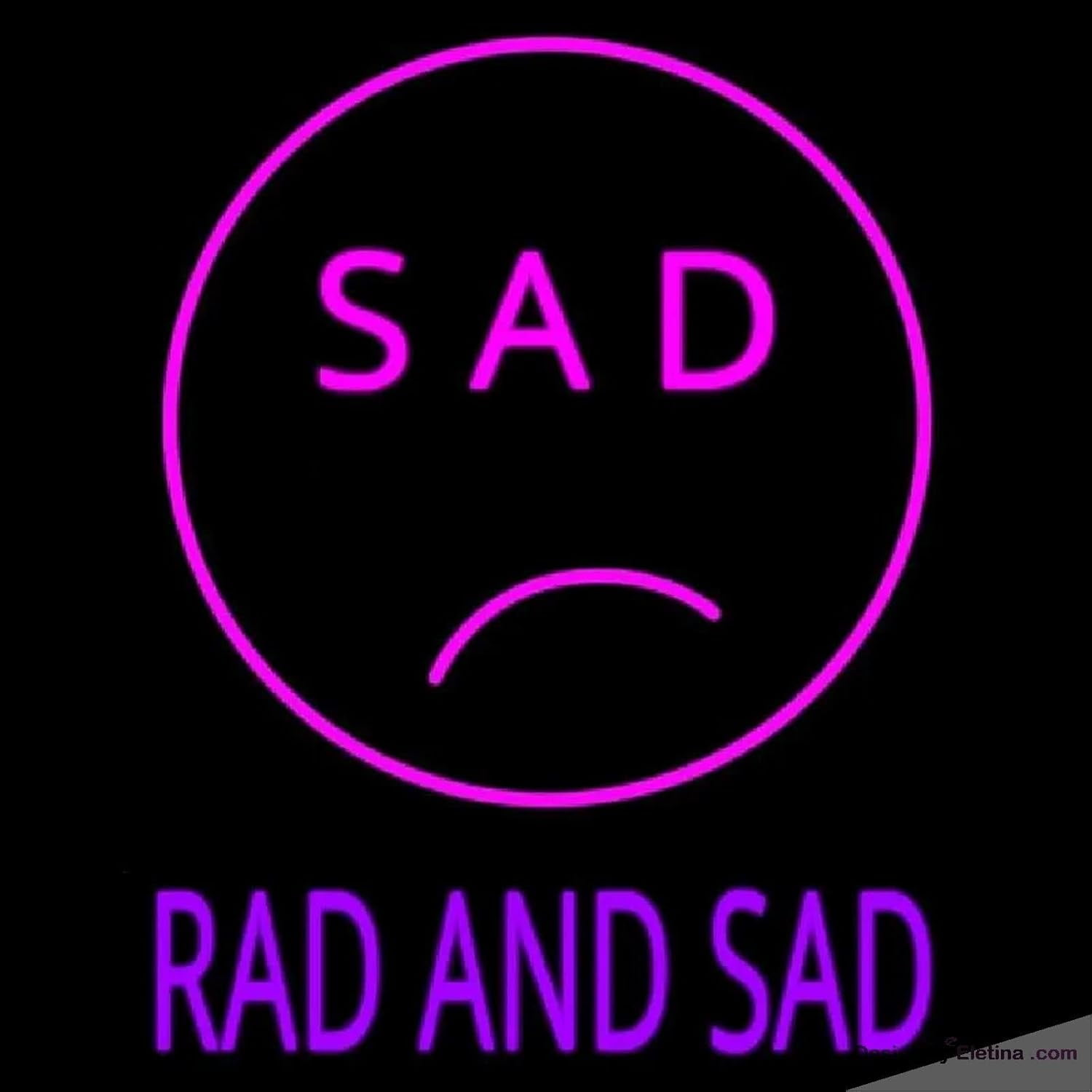 Neon Signs for Wall Decor Sad Rad And Sad Handmade Art Sign Neon Led ...