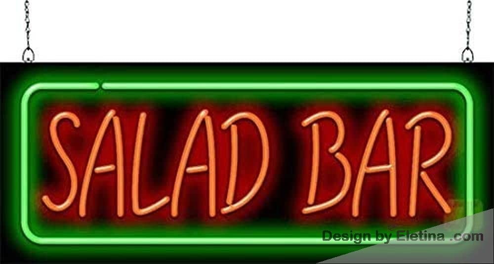 Neon Signs for Wall Decor Salad Bar Sign Neon Led Tubing16x20inch ...