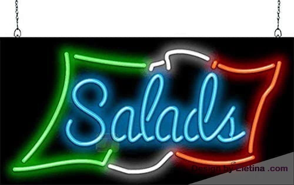 Neon Signs for Wall Decor Salads With Flag Sign Neon Led Tubing ...