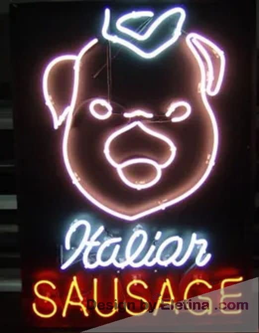 Neon Signs for Wall Decor Sausage Handmade Art Neon Led Tubing16x20inch ...
