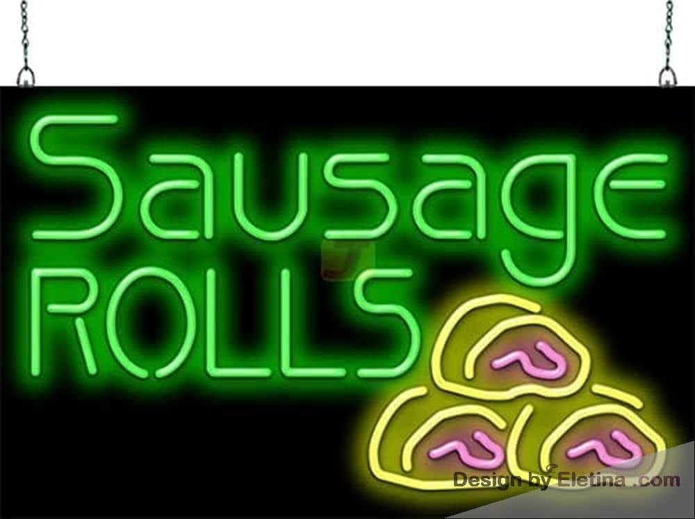Neon Signs for Wall Decor Sausage Rolls Sign Neon Led Tubing16x20inch ...