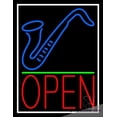Neon Signs for Wall Decor Saxophone Open Green Line Sign Neon Led ...