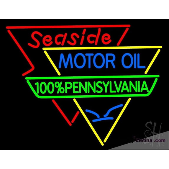 Neon Signs for Wall Decor Seaside Motor Oil Sign Neon Led Tubing ...