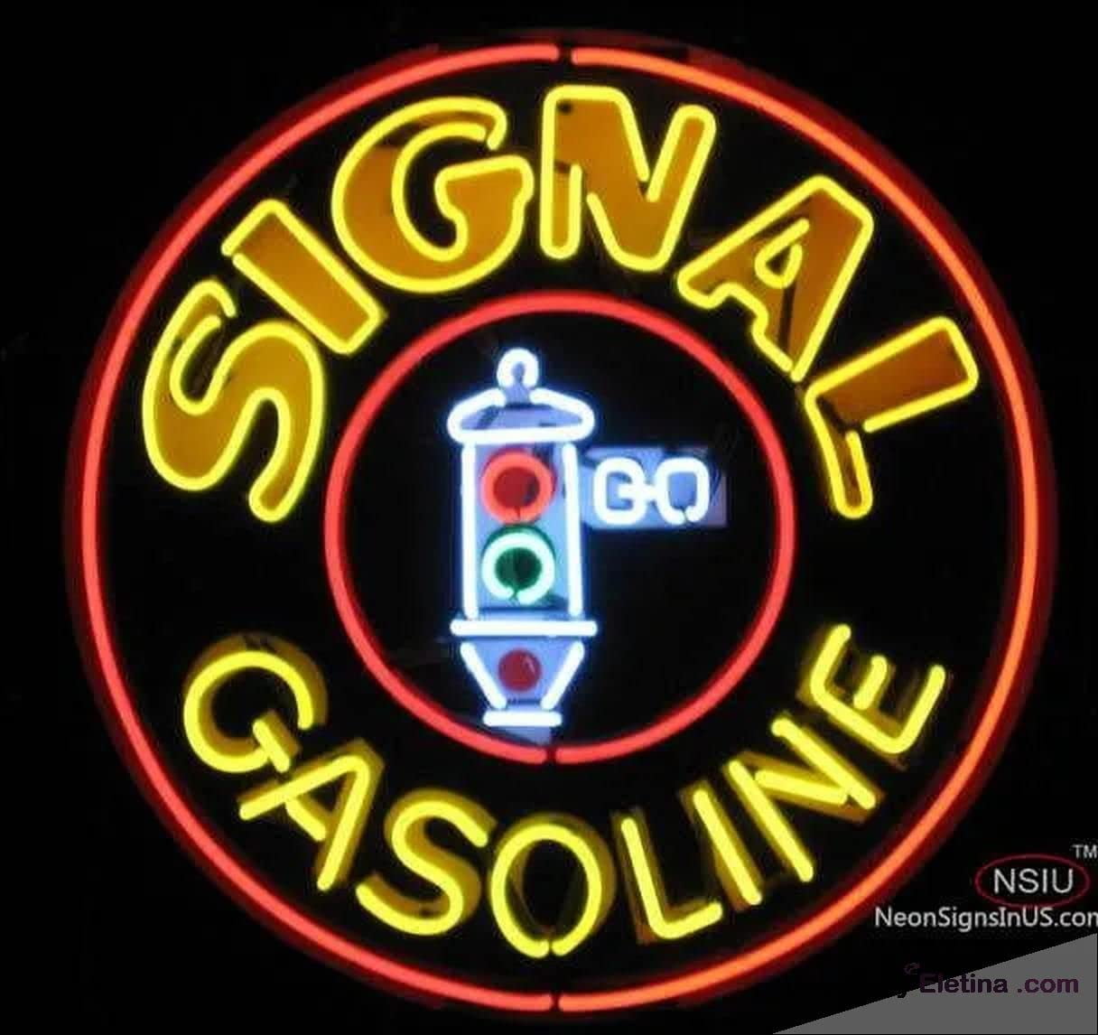 Neon Signs for Wall Decor Signal Gasoline Handmade Art Sign Neon Led ...