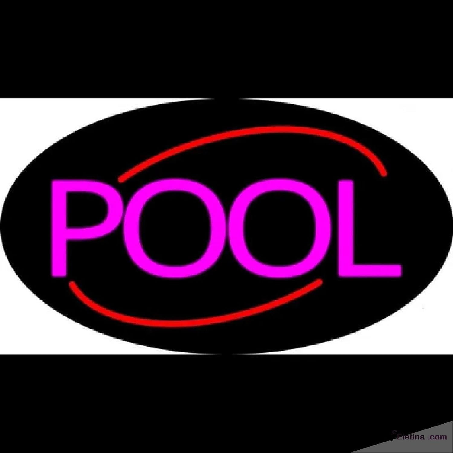 Neon Signs for Wall Decor Simple Pool Handmade Art Sign Neon Led Tubing ...