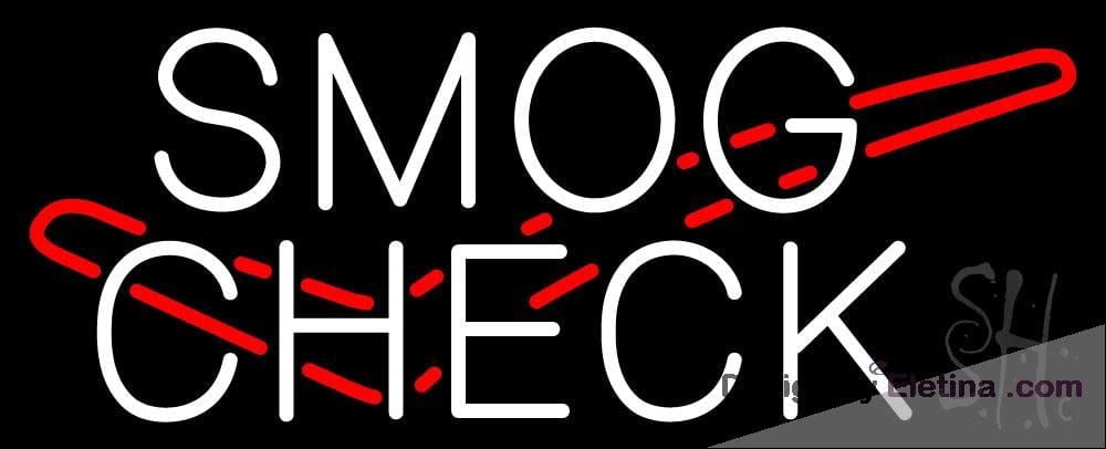 Neon Signs for Wall Decor Smog Check Logo Sign Neon Led Tubing ...