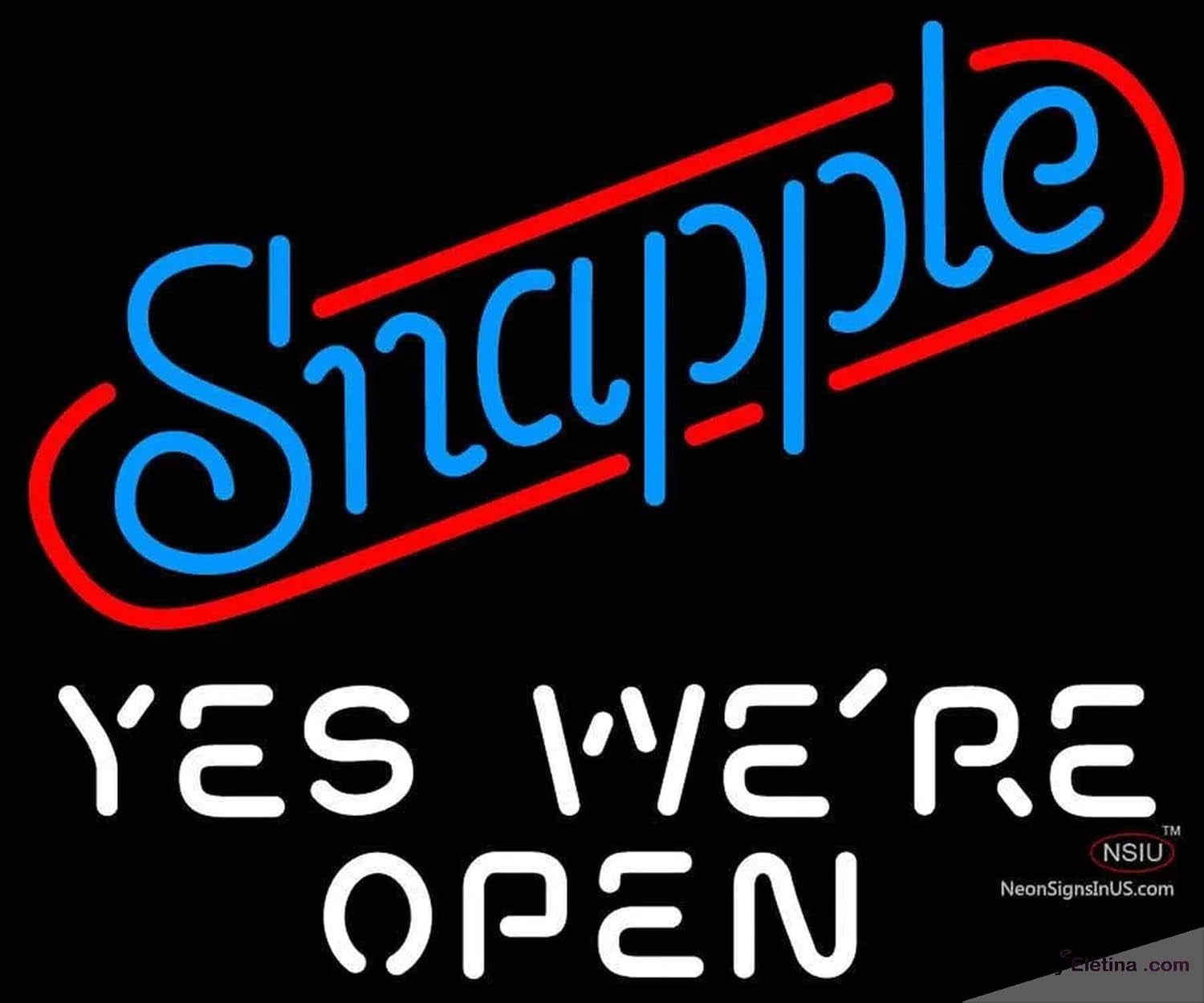 Neon Signs for Wall Decor Snapple Yes We Re Open Handmade Art Sign X ...