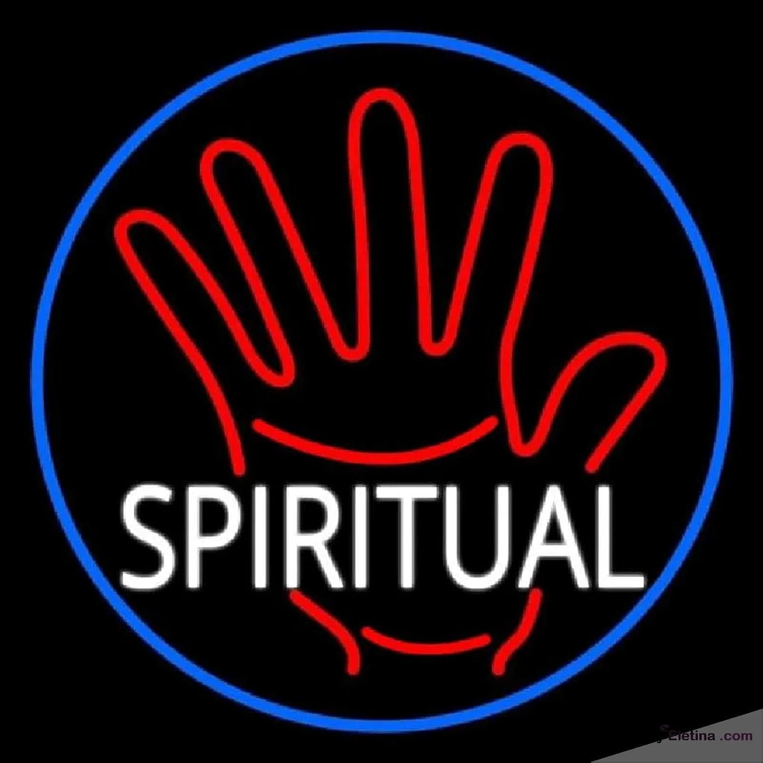 Neon Signs for Wall Decor Spiritual Blue Border Handmade Art Sign Neon ...