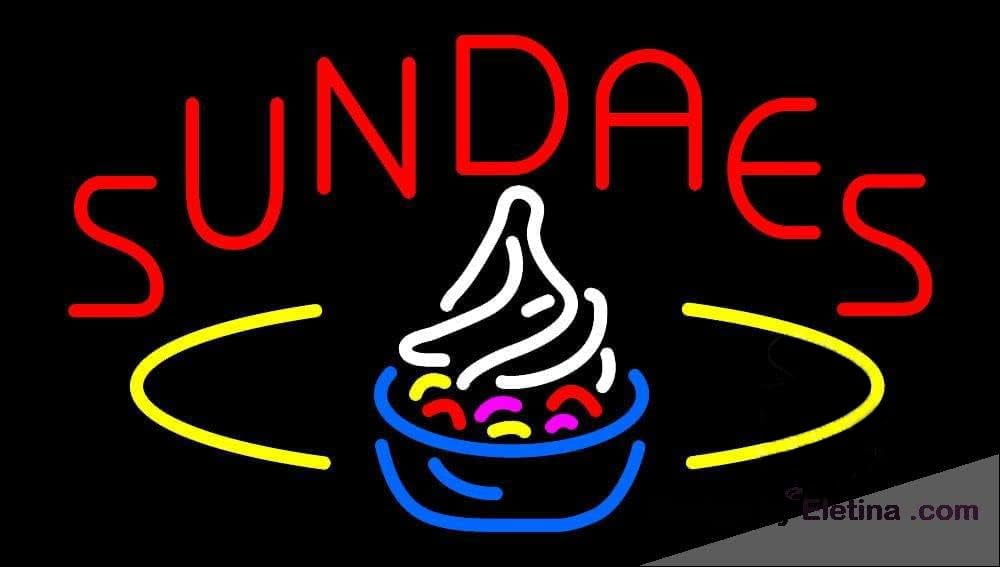 Neon Signs for Wall Decor Sundaes With Logo Sign Neon Led ...