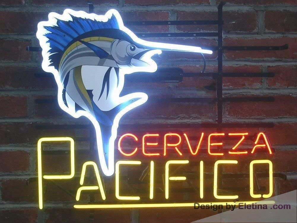 Neon Signs for Wall Decor Swordfish Cerveza Pacificos Sign Light Bar ...