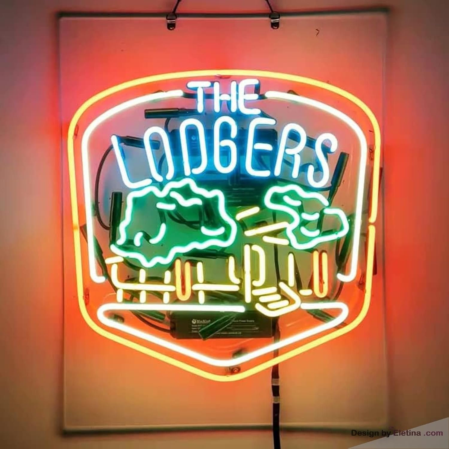 Neon Signs for Wall Decor The Lodgers Handmade Real Tubes Sign Home Bar ...