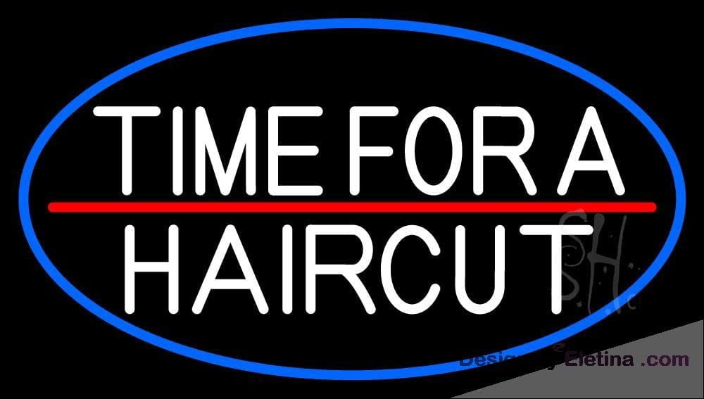 Neon Signs for Wall Decor Time A Haircut Sign Neon Led Tubing 15x17inch ...