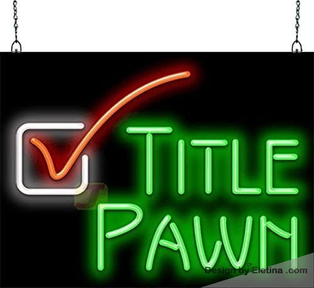 Neon Signs for Wall Decor Title Pawn Sign Neon Led Tubing16x20inch ...