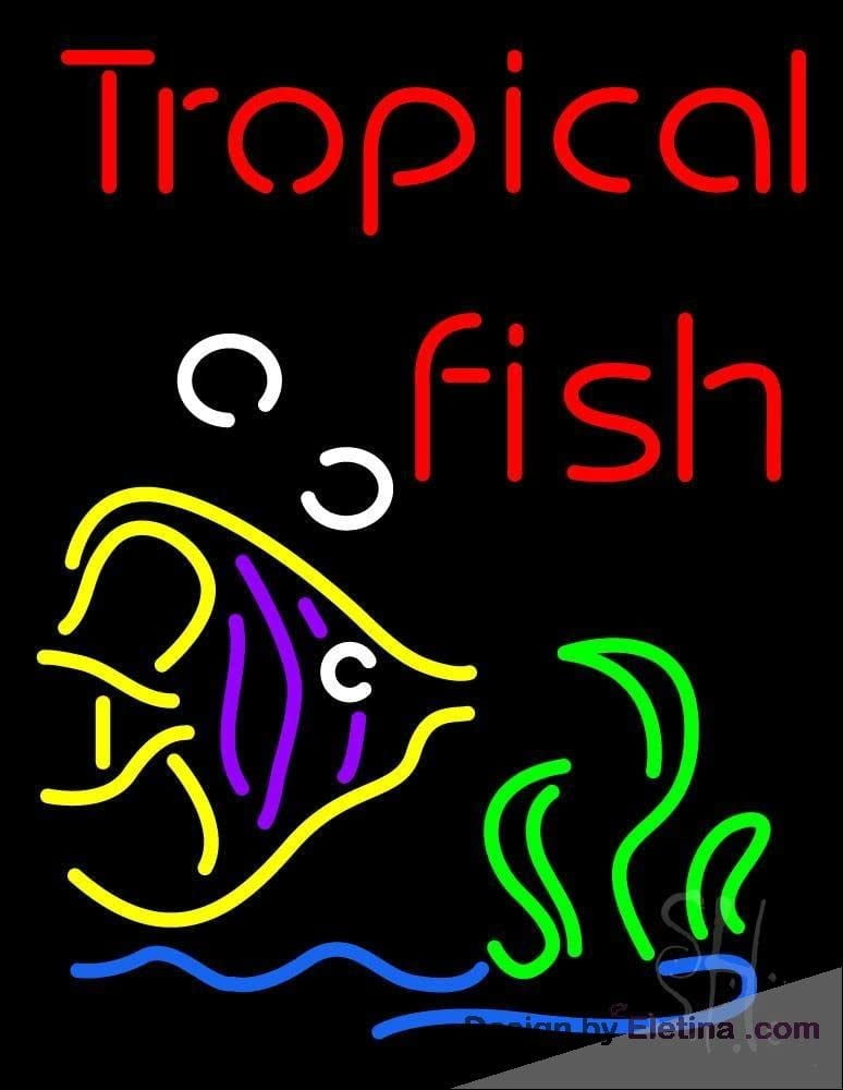 Neon Signs for Wall Decor Tropical Fish With Logo Sign Neon Led ...