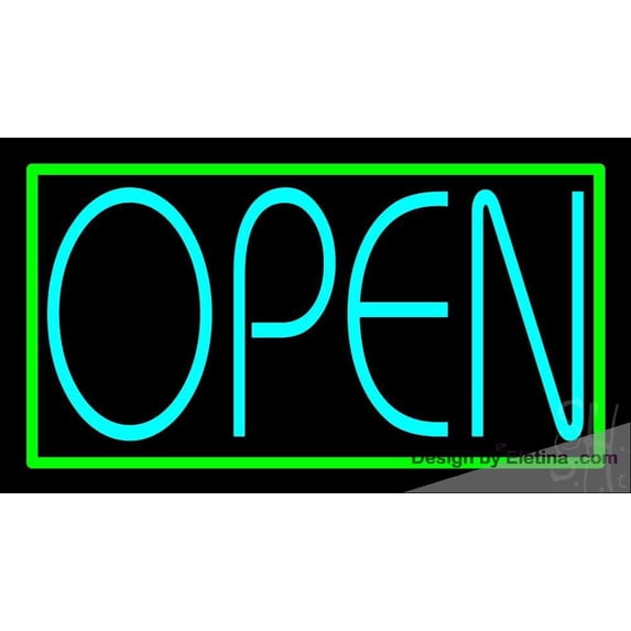 Neon Signs for Wall Decor Turquoise Open Green Open Sign Neon Led ...