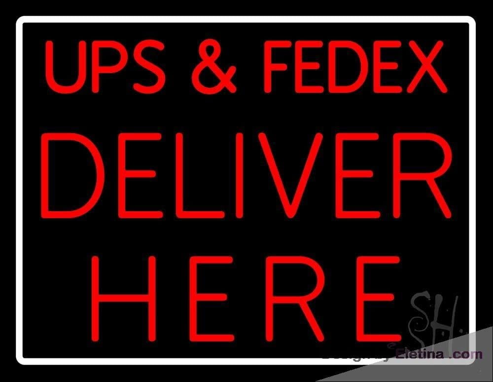 Neon Signs for Wall Decor Ups And Fedex Deliver Here Sign Neon Led ...