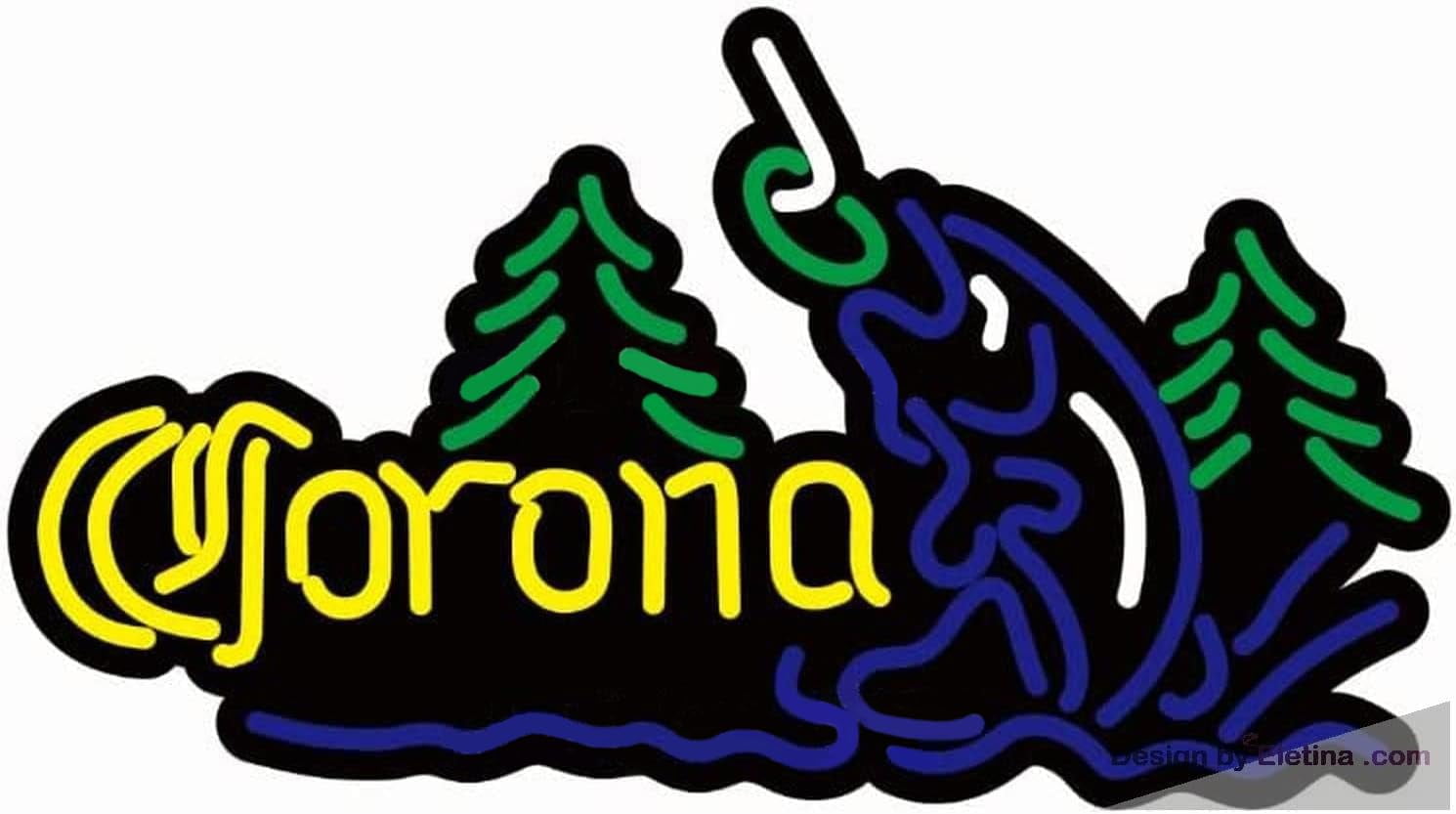 Neon Signs for Wall Decor " Vivid Coronas Fishing Get Hooked Fish Trees ...