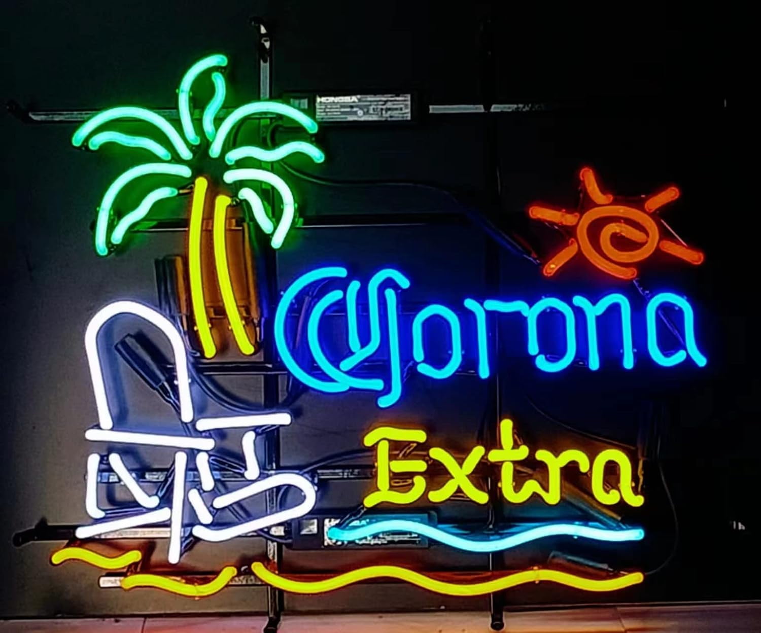 Neon Signs for Wall Decor " Vivid Happy Hour Palm Tree Beach Sunshine ...