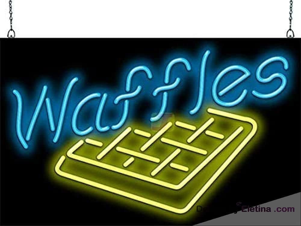 Neon Signs for Wall Decor Waffles Sign Neon Led Tubing16x20inch ...