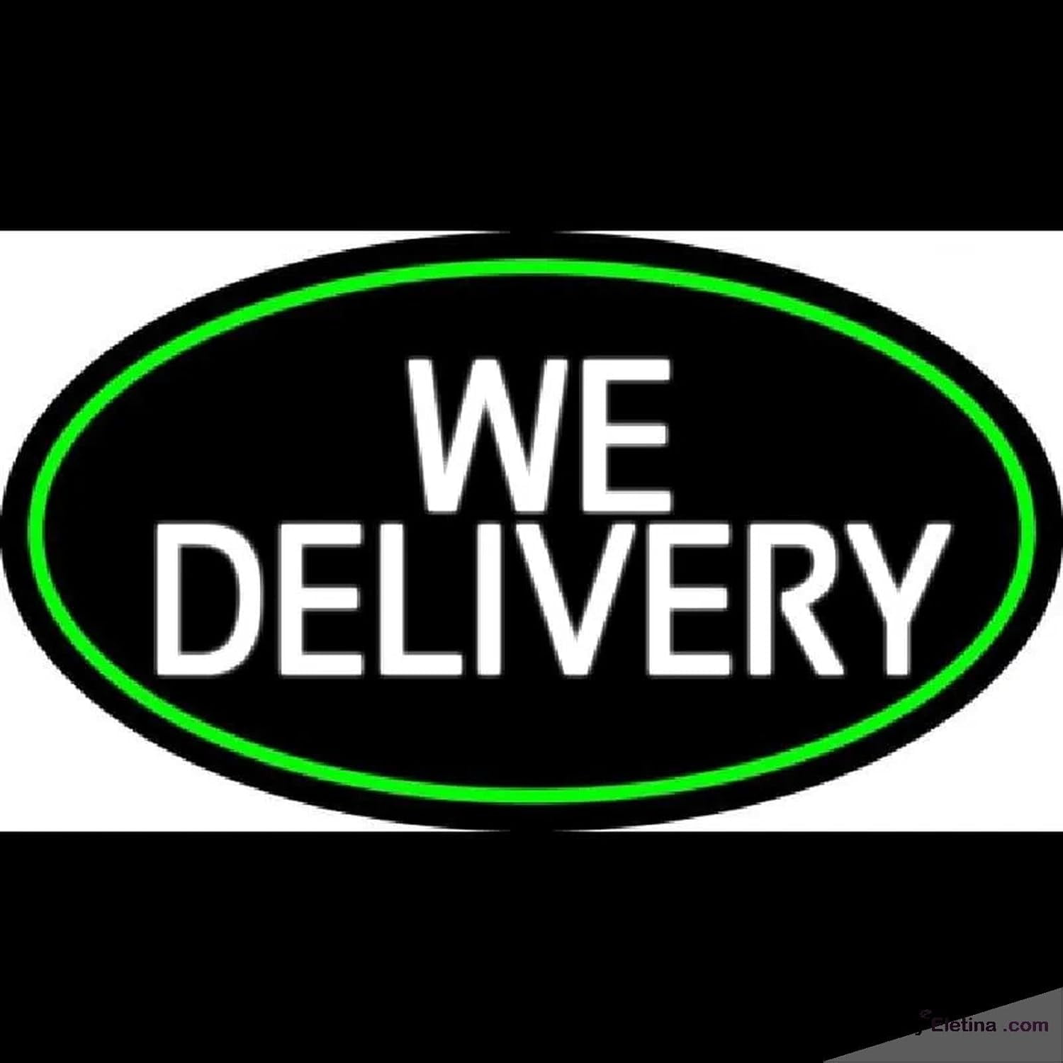 Neon Signs for Wall Decor We Deliver Oval With Green Border Handmade ...