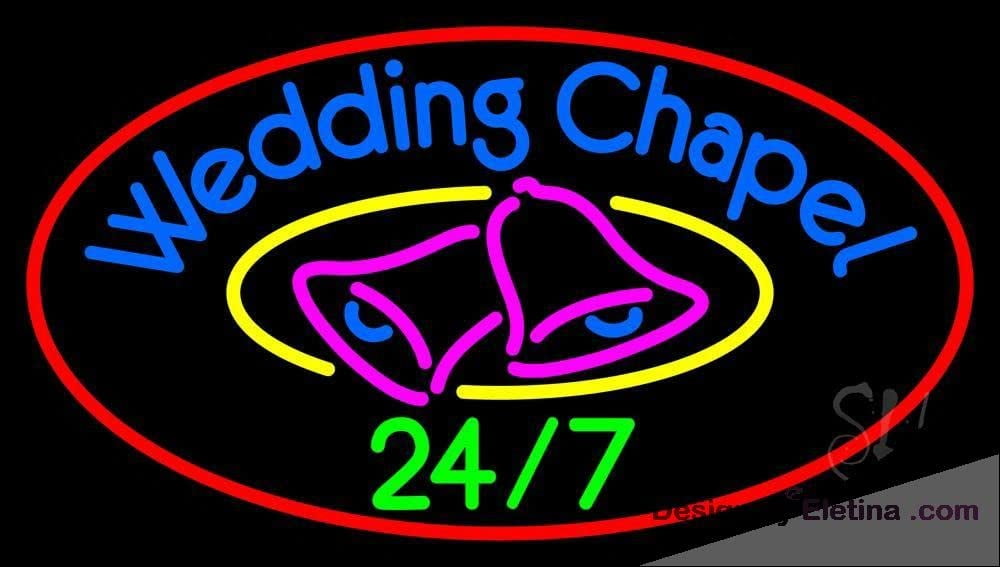Neon Signs for Wall Decor Wedding Chapel With Bell Sign Neon Led Tubing ...