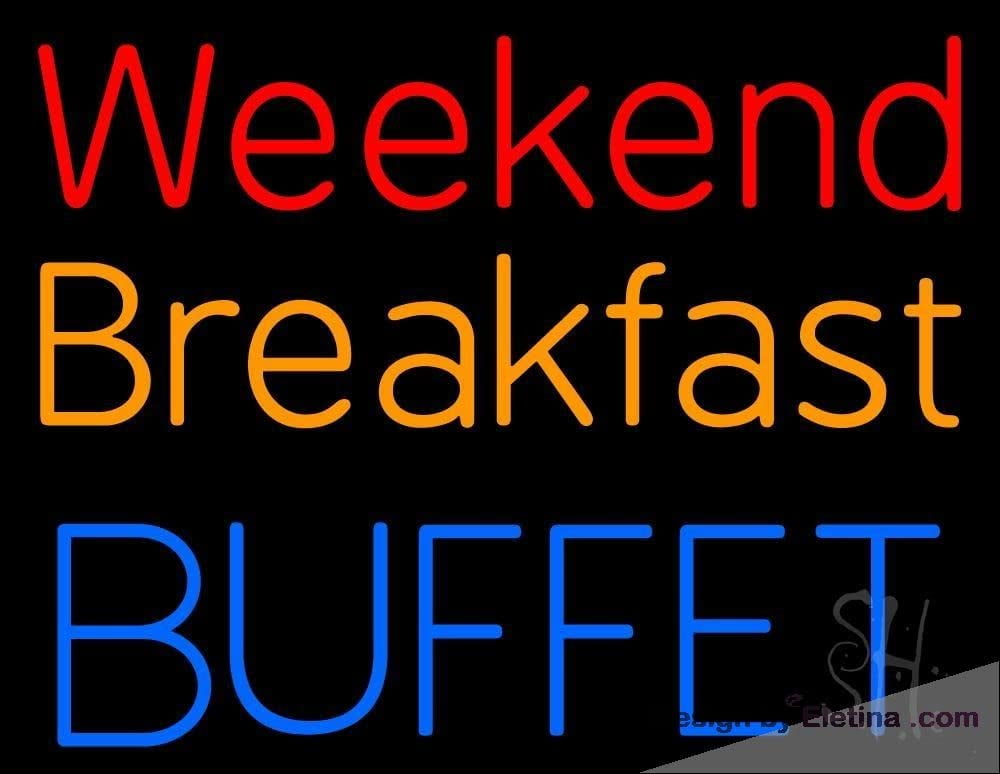 Neon Signs for Wall Decor Weekend Breakfast Buffet Sign Neon Led ...