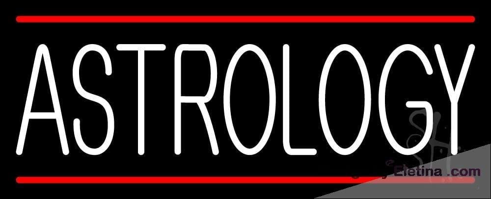 Neon Signs for Wall Decor White Astrology Block Red Line Sign Neon Led ...
