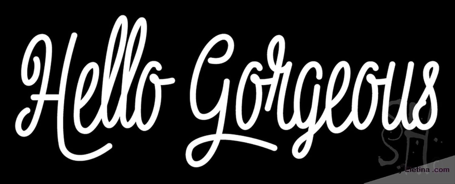 Neon Signs for Wall Decor White Hello Gorgeous Sign Neon Led ...