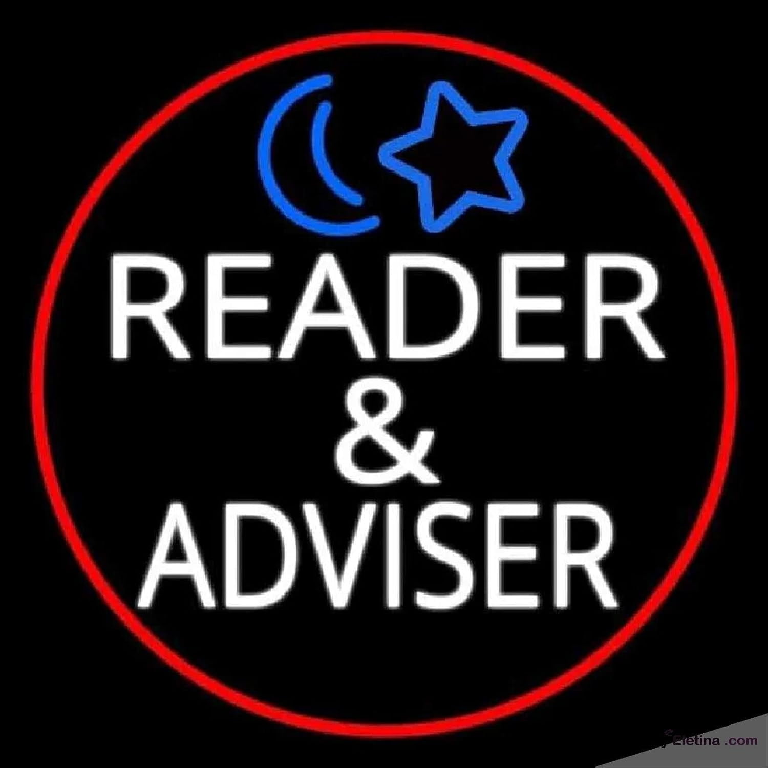 Neon Signs for Wall Decor White Reader And Advisor Red Border Handmade ...