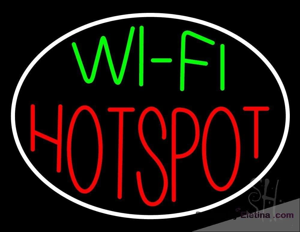 Neon Signs for Wall Decor Wi Fi Hotspot Sign Neon Led Tubing16x20inch ...