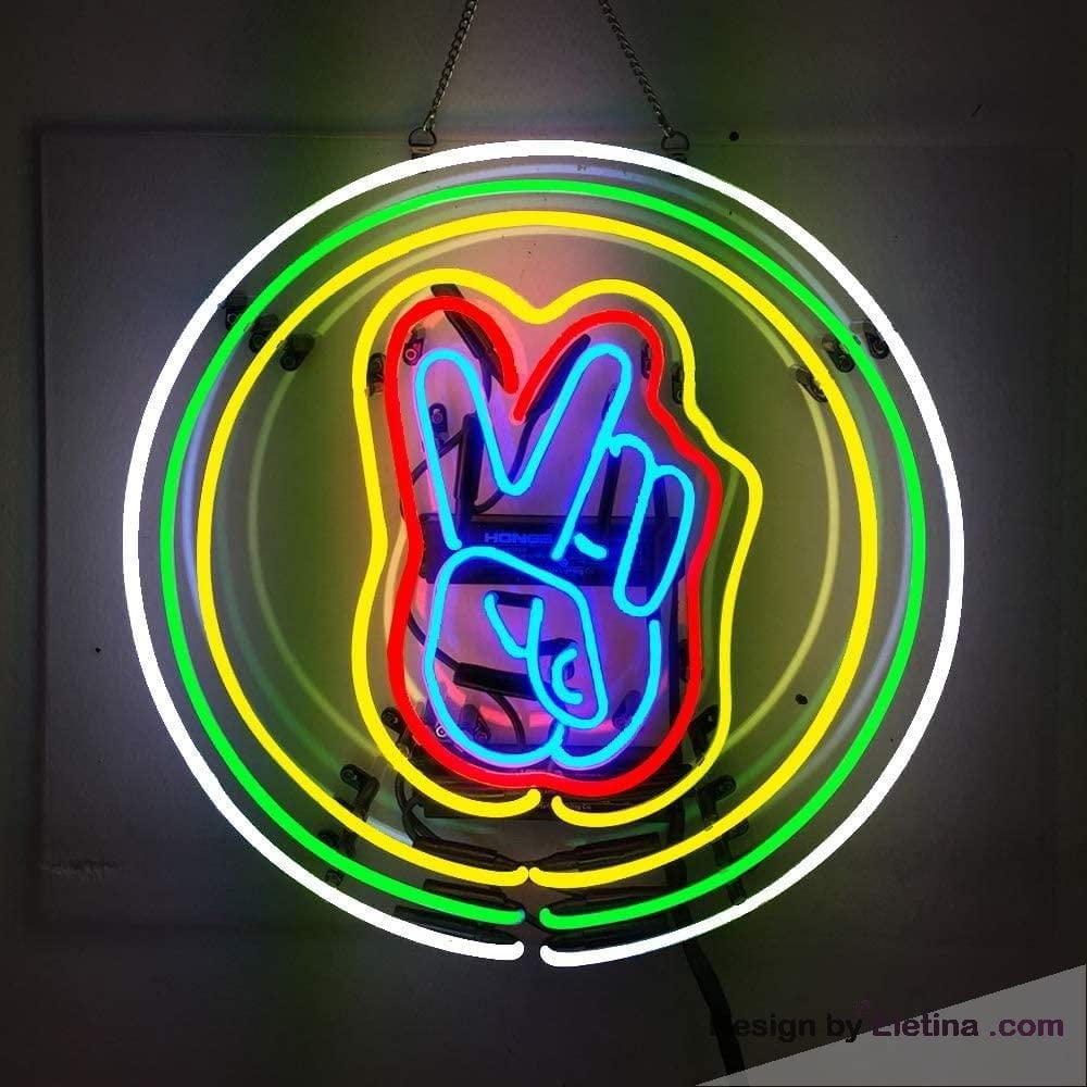 Neon Signs for Wall Decor Yeah Gesture Sign Beer Bar Pub Store Party ...