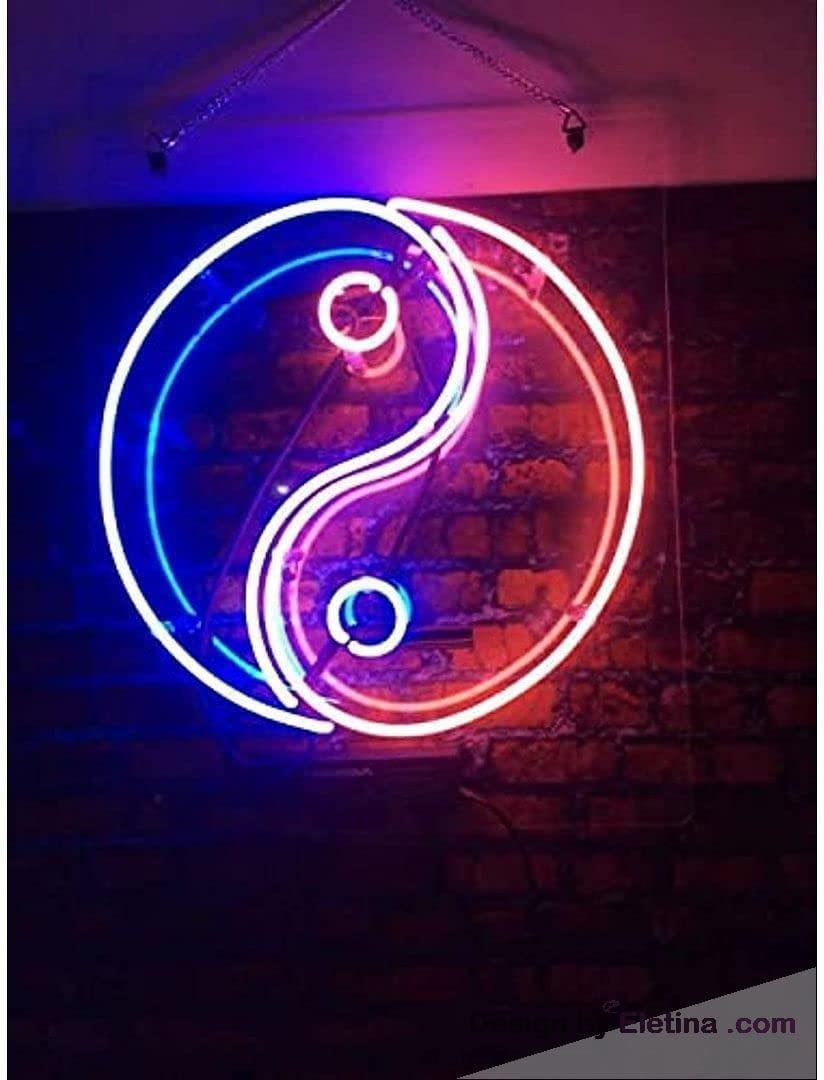 Neon Signs for Wall Decor in Chinese Yin Yang Sign Acrylic Beer Cave ...