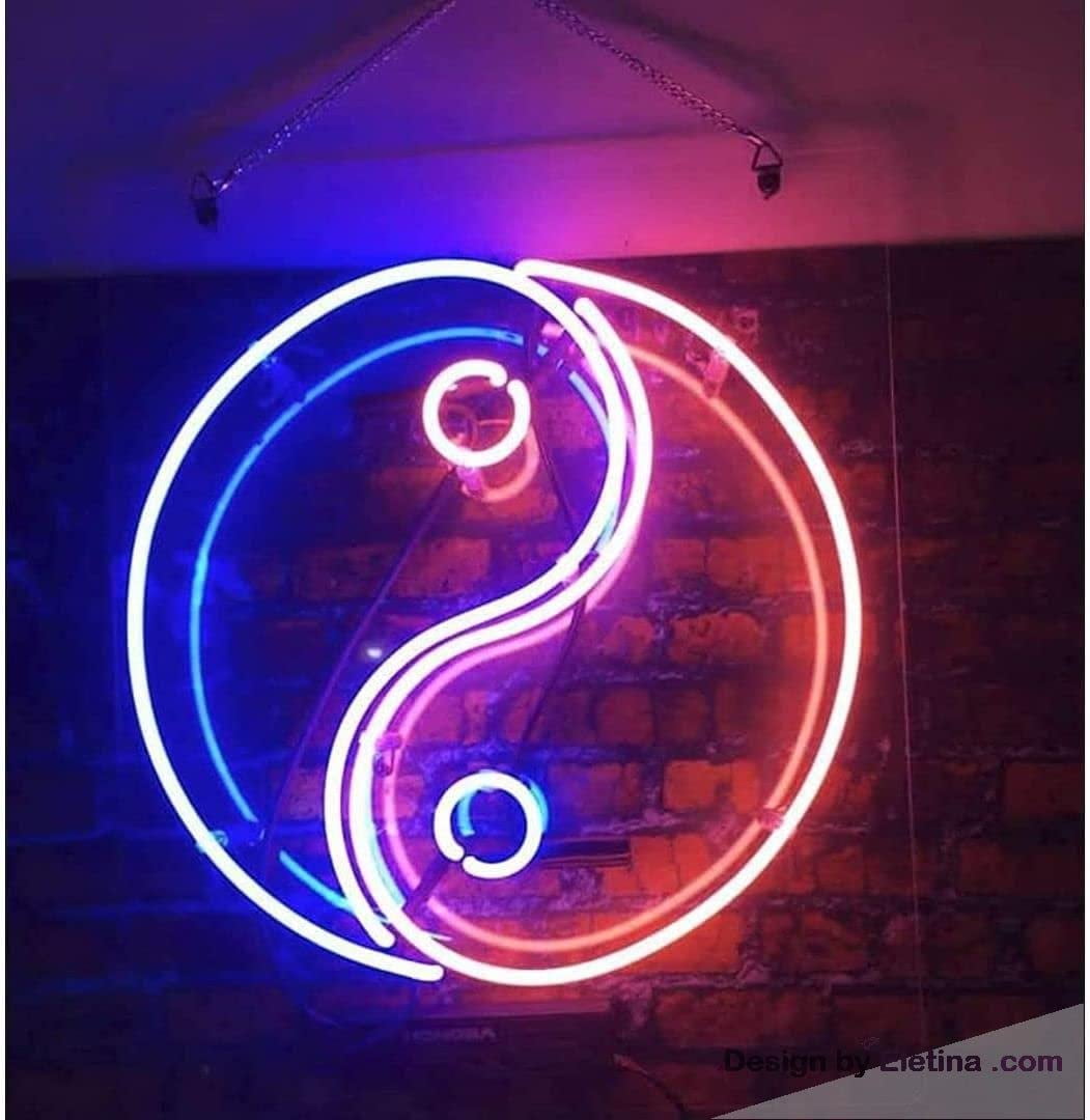 Neon Signs for Wall Decor in Chinese Yin Yang Sign Acrylic Pub Bar ...