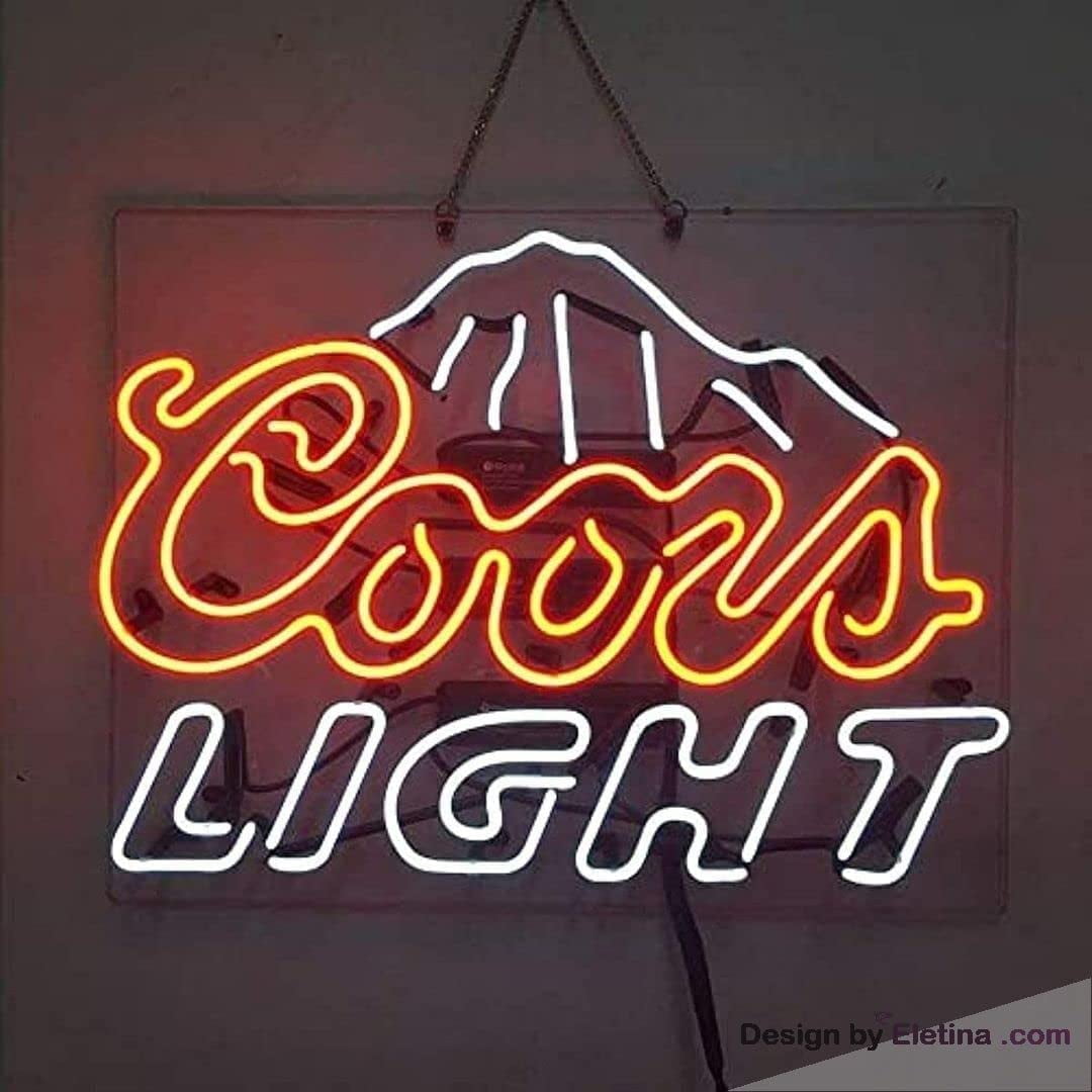 Neon Signs for Wall Decor in Coor Light Mountain Sign Acrylic Beer Pub ...