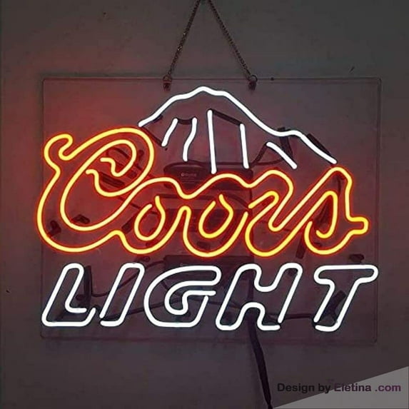 Neon Signs for Wall Decor in Coor Light Mountain Sign Acrylic Beer Pub ...