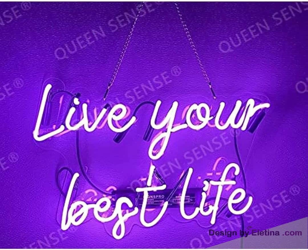 Neon Signs for Wall Decor in Live Your Best Life Sign Acrylic Beer Pub ...