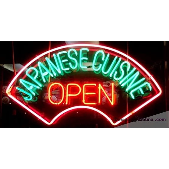 Neon Signs for Wall Decor inin Japanese Cuisine Open Sign Light Man ...