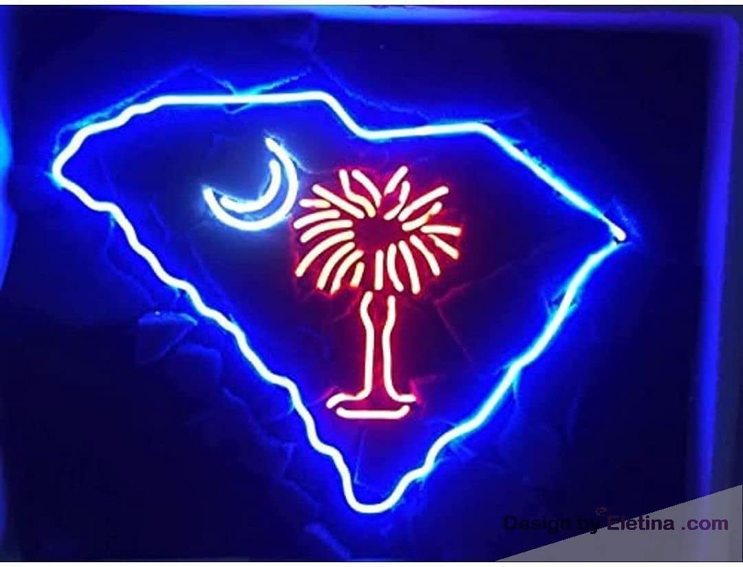 Neon Signs for Wall Decor inin South Carolina Palmetto Tree Moon Sign ...
